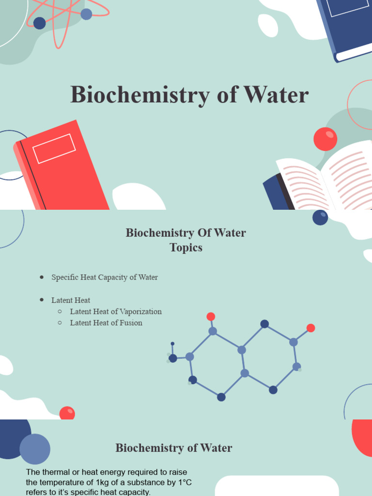 Biochemistry Water Review For High School Infographics | PDF | Latent ...