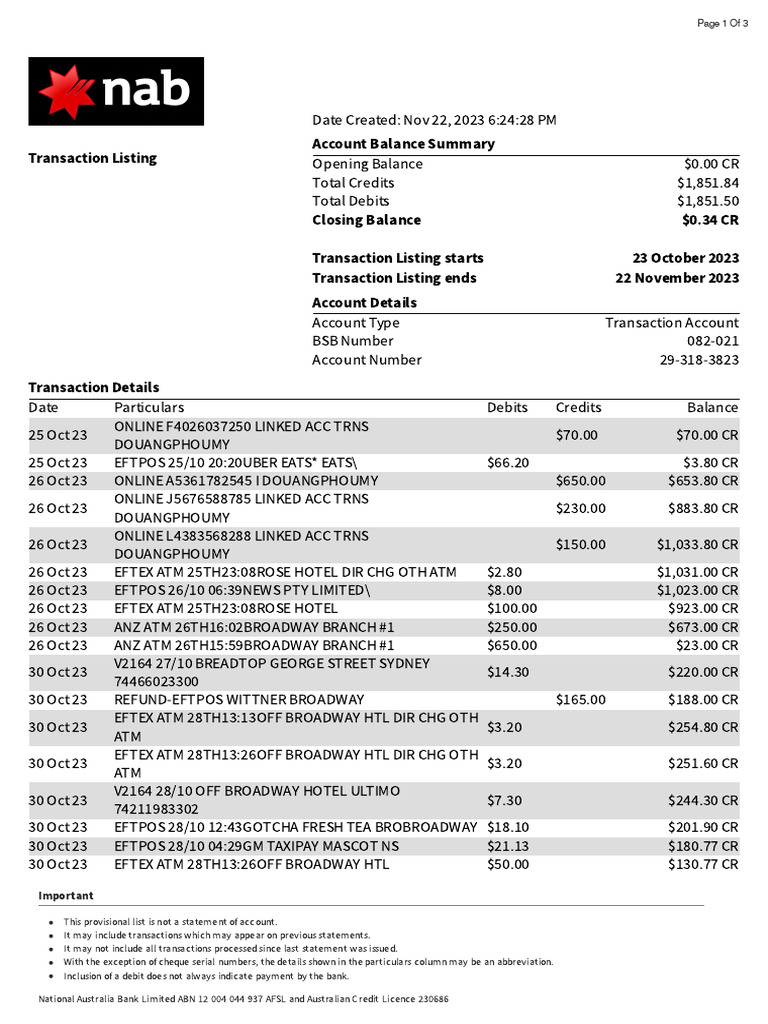 Transactions | PDF | Debit Card | Debits And Credits