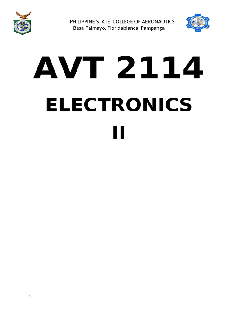 Avt 2114 Midterm Module 1 | PDF | Field Effect Transistor | Bipolar ...