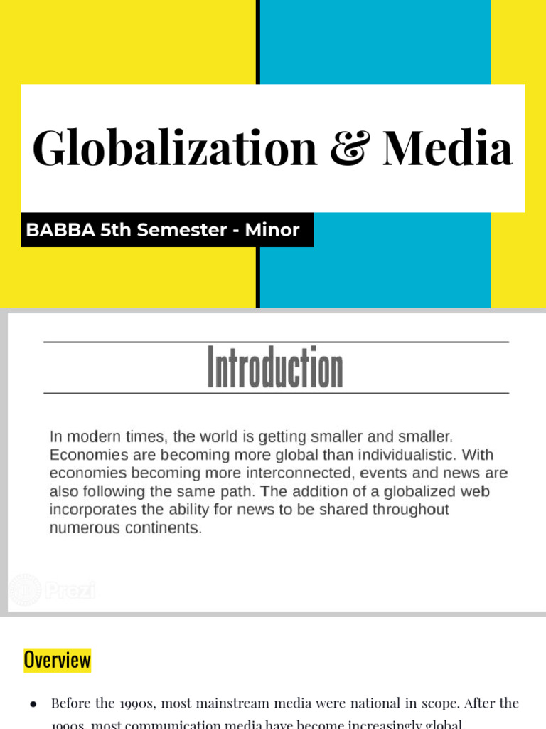 Globalization And Media Pdf Globalization Mass Media