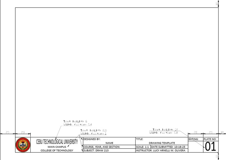 Draw 213 Plate No.1 Title Block Reference | PDF