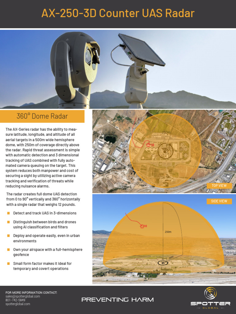 AX250 Counter UAS Radar Datasheet REV011 WEB | PDF | Radar | Unmanned ...