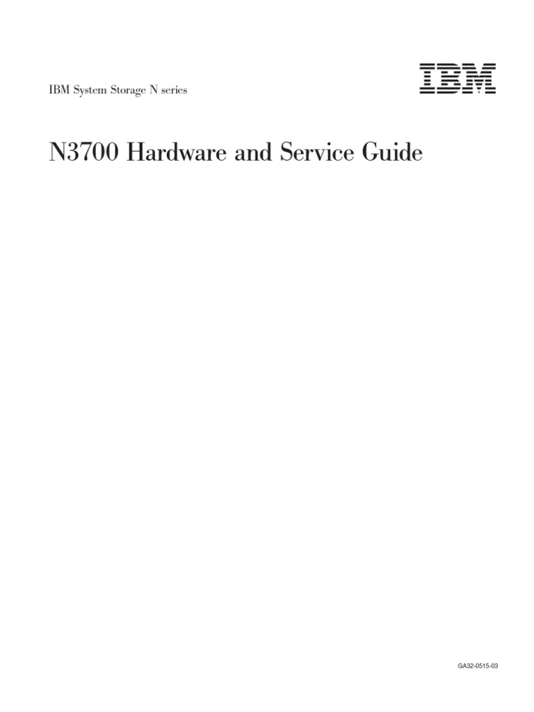 IBM N3700 Hardware and Service Guide | PDF | Electronic Waste ...