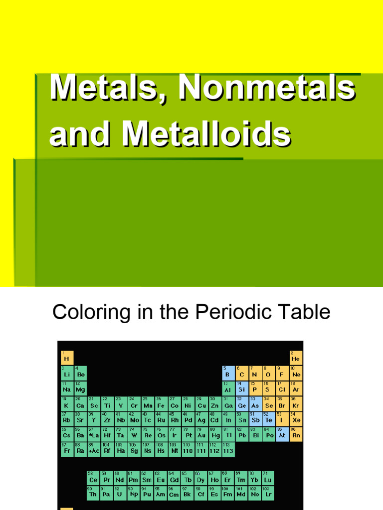 PWSUNP223620230816131206848PPT - Metals, Nonmetals, Metalloids | PDF ...