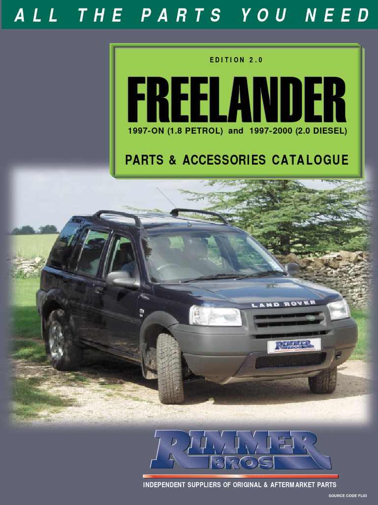 Land rover freelander parts catalogue store