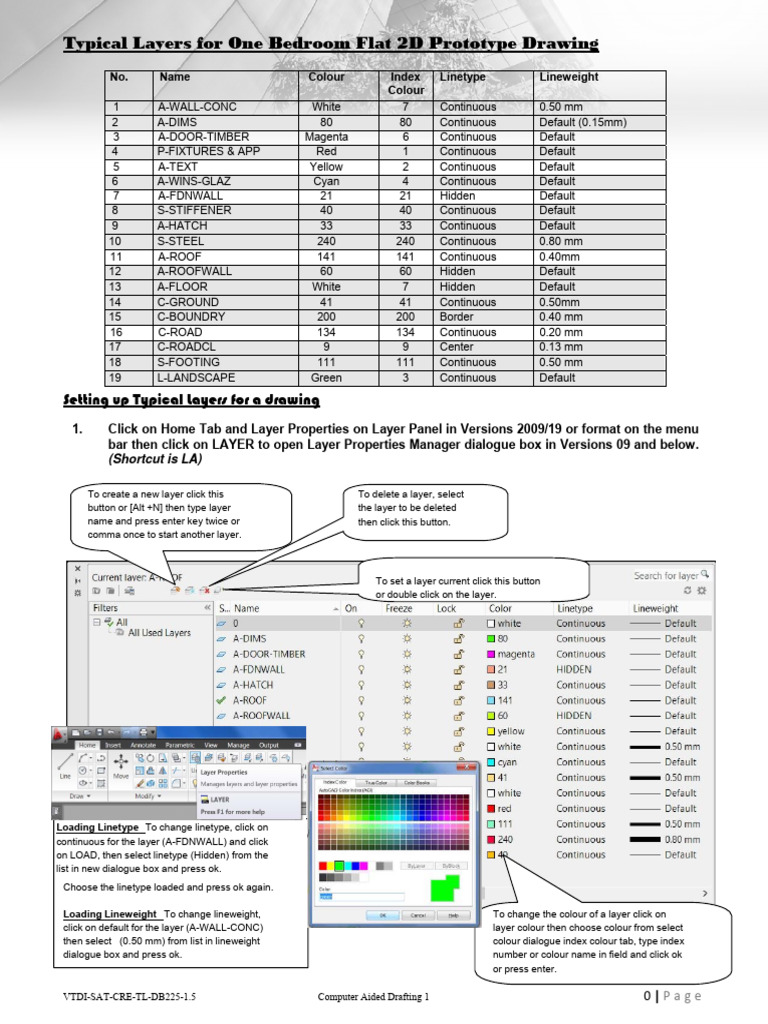 Typical Layers For Prototype Drawing - VTDI | PDF | Button (Computing) | System Software