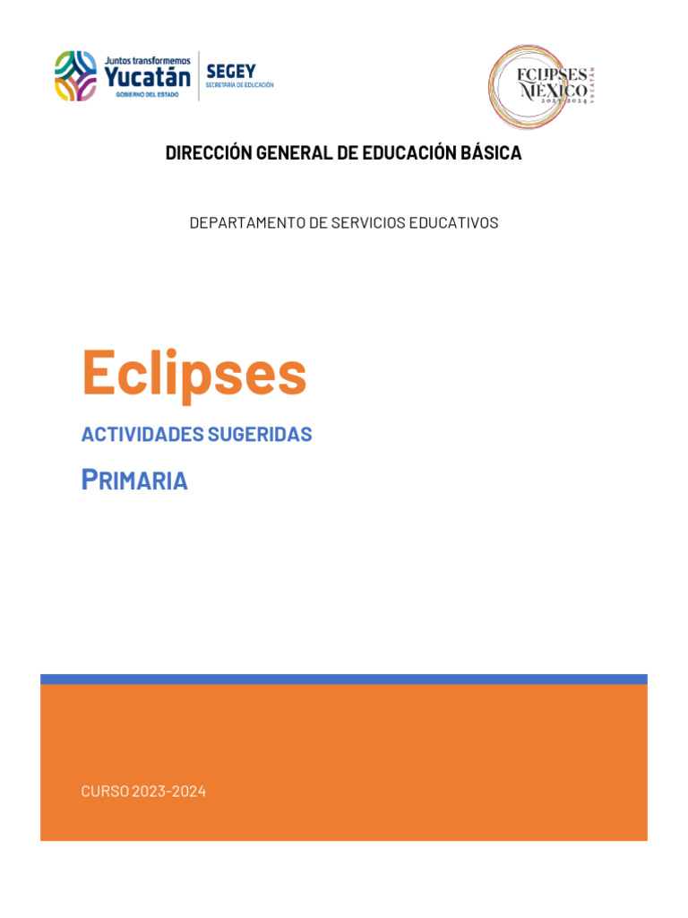 Actividades Escolares para Eclipses 2023-2024 | PDF | Eclipse solar | Dom