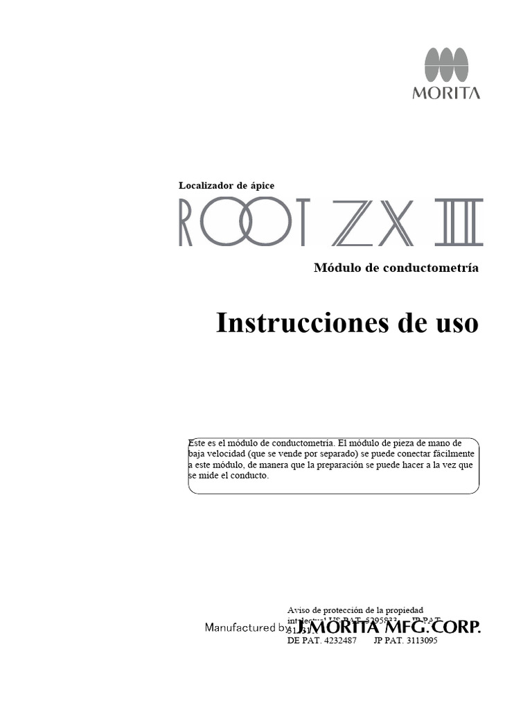ROOT ZX II Operation 20170327 Es | PDF | Conector eléctrico | Etanol