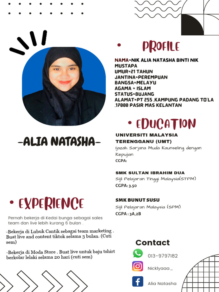 Resume Latest NIK ALIA | PDF