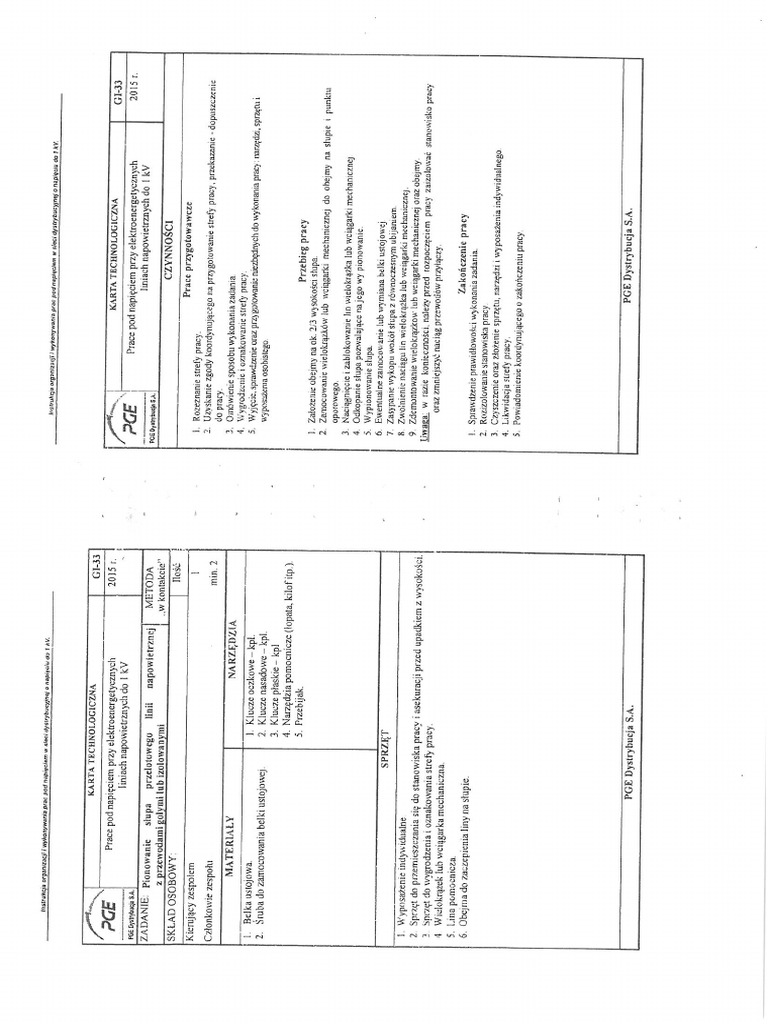 Karty Technologiczne PPN | PDF
