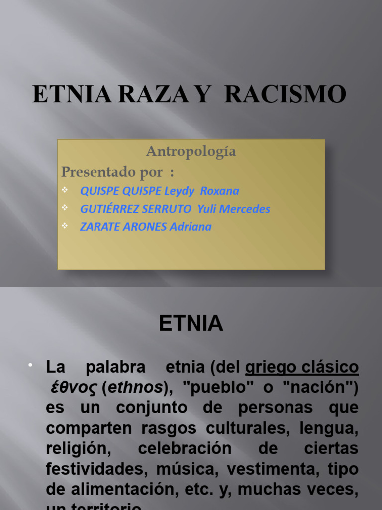 Etnia y Raza: Distinciones Clave | PDF | Artes del Lenguaje y Comunicación