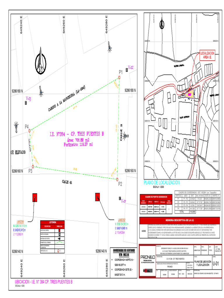 01.plano de Ubicación y Localización (U-01) | PDF | Geodesia | Metrología
