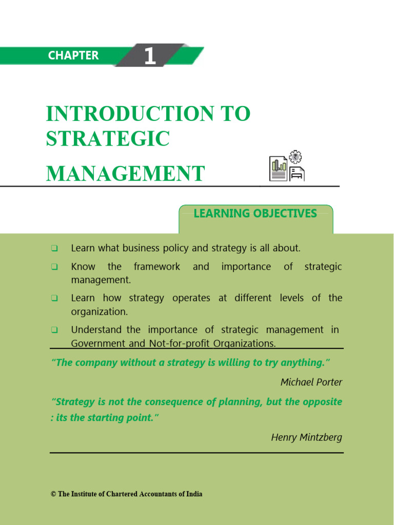 SM CH 1 Introduction To SM | Download Free PDF | Strategic Management | Nonprofit Organization