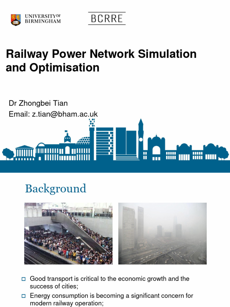 Zhongbei Tian Presentation | PDF | Mathematical Optimization | Rail Transport
