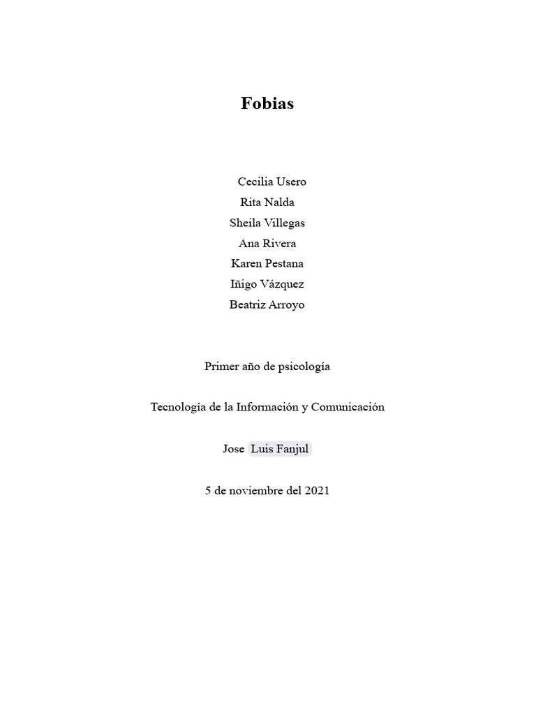 Redacción de Un Ensayo Académico (Tic) | PDF | Fobia | Ansiedad