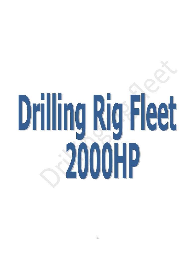 Drilling Rig Fleet | PDF | Drilling Rig | Oil Well