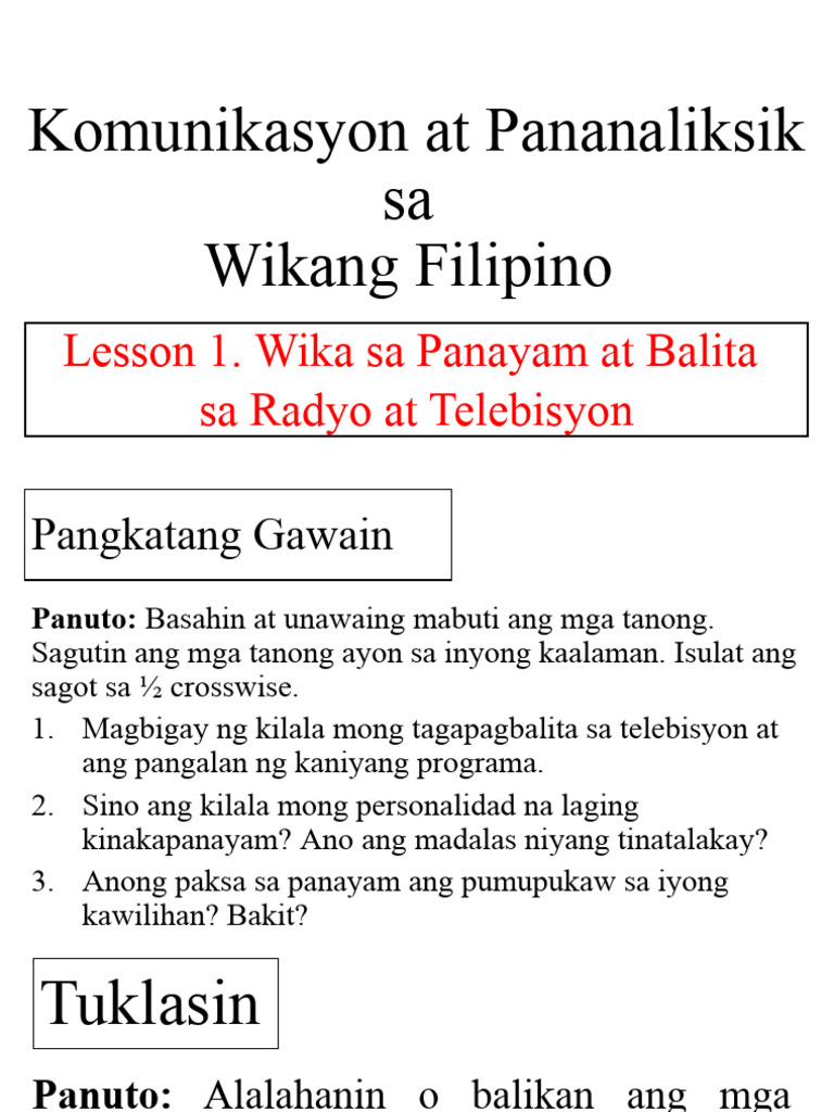 2ND Grading - Kompan - Lesson 1 | PDF