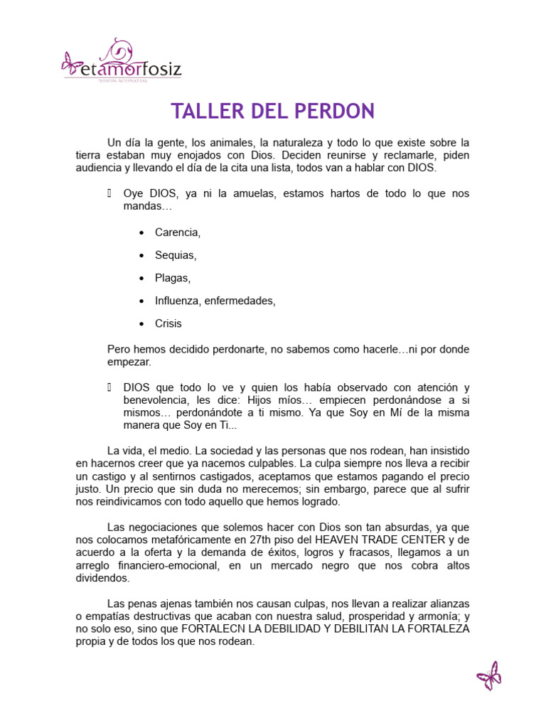 Ejercicio Perdon | PDF | Perdón | Amor