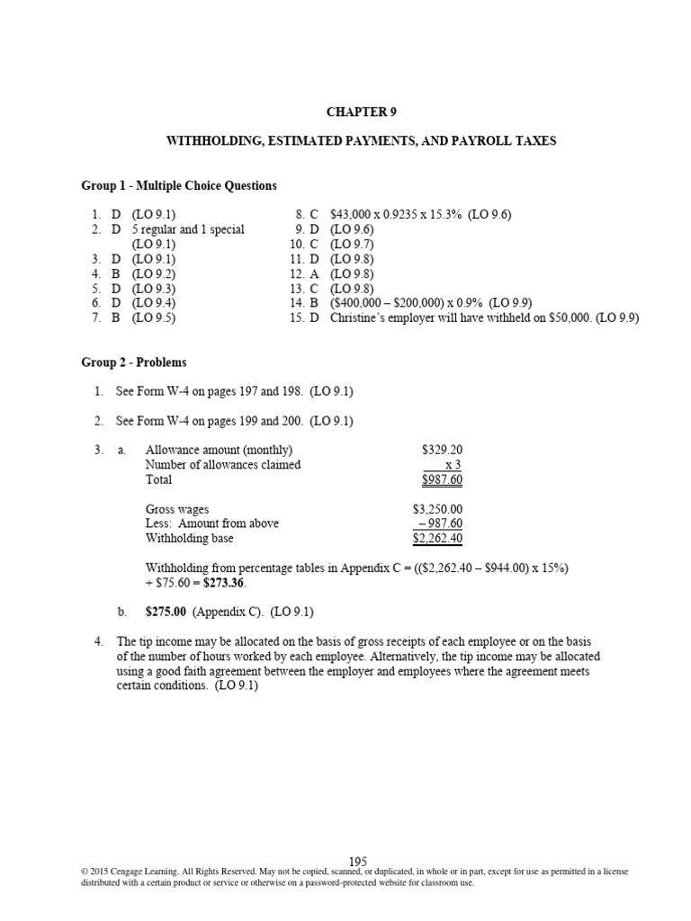 Withholding and Payroll Tax Solutions | PDF | Taxes | Government Finances