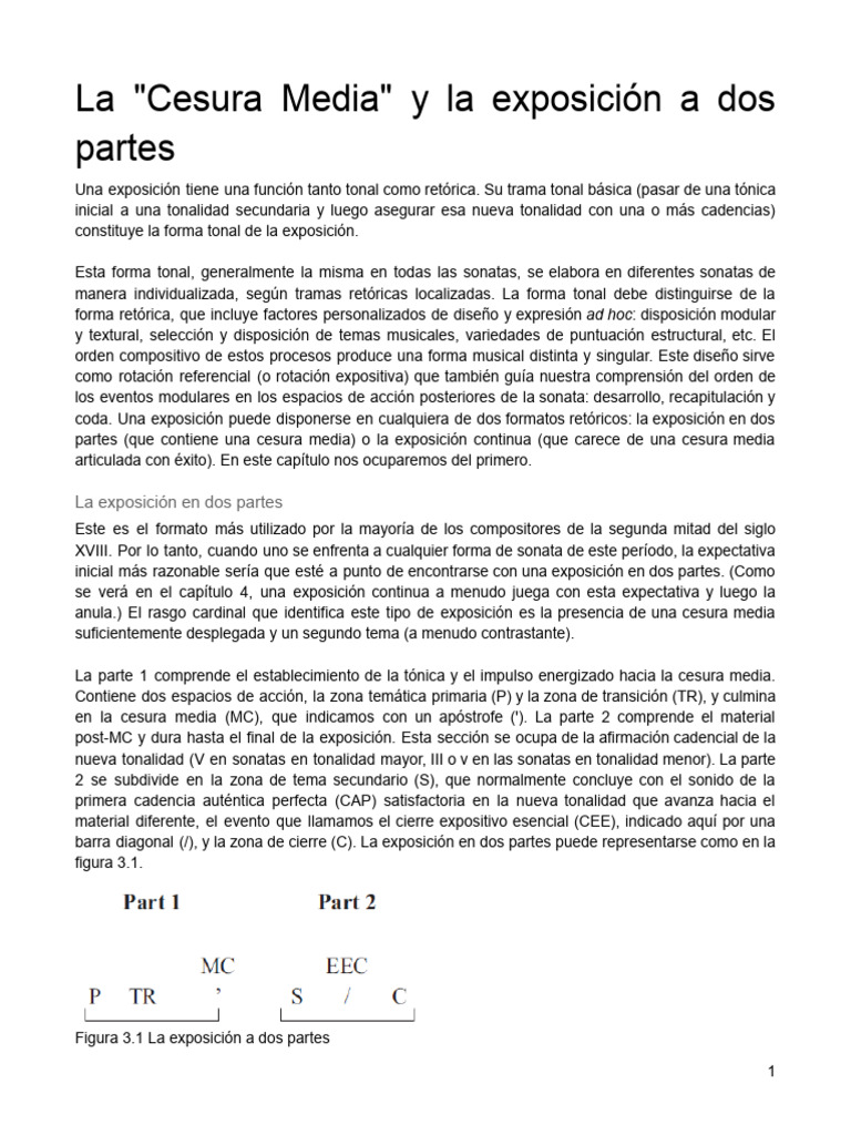 Capítulo III - La Cesura Media y La Exposición A Dos Partes | PDF ...
