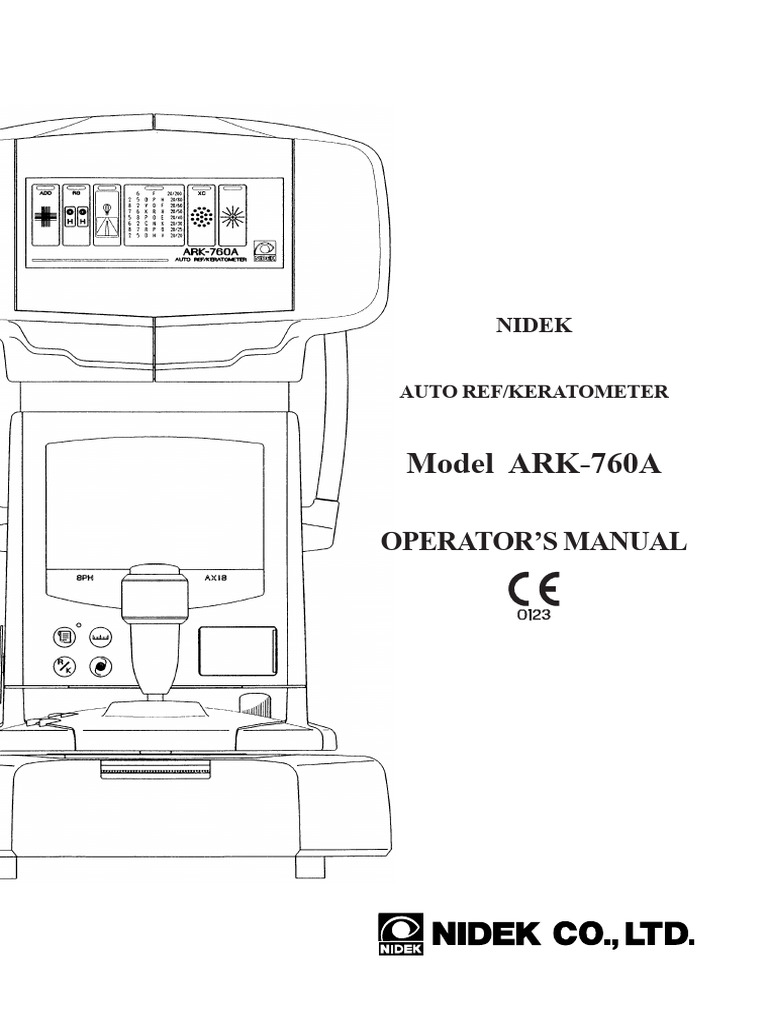 Nidek Ark760a Manual | PDF | Visual Acuity | Retina