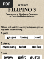 FILIPINO MELCs Grade 3 | PDF