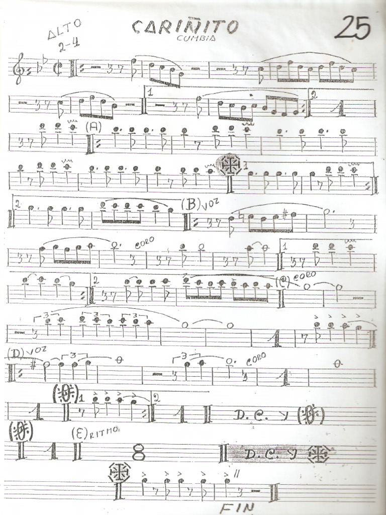 Cariñito Saxo Alto | PDF