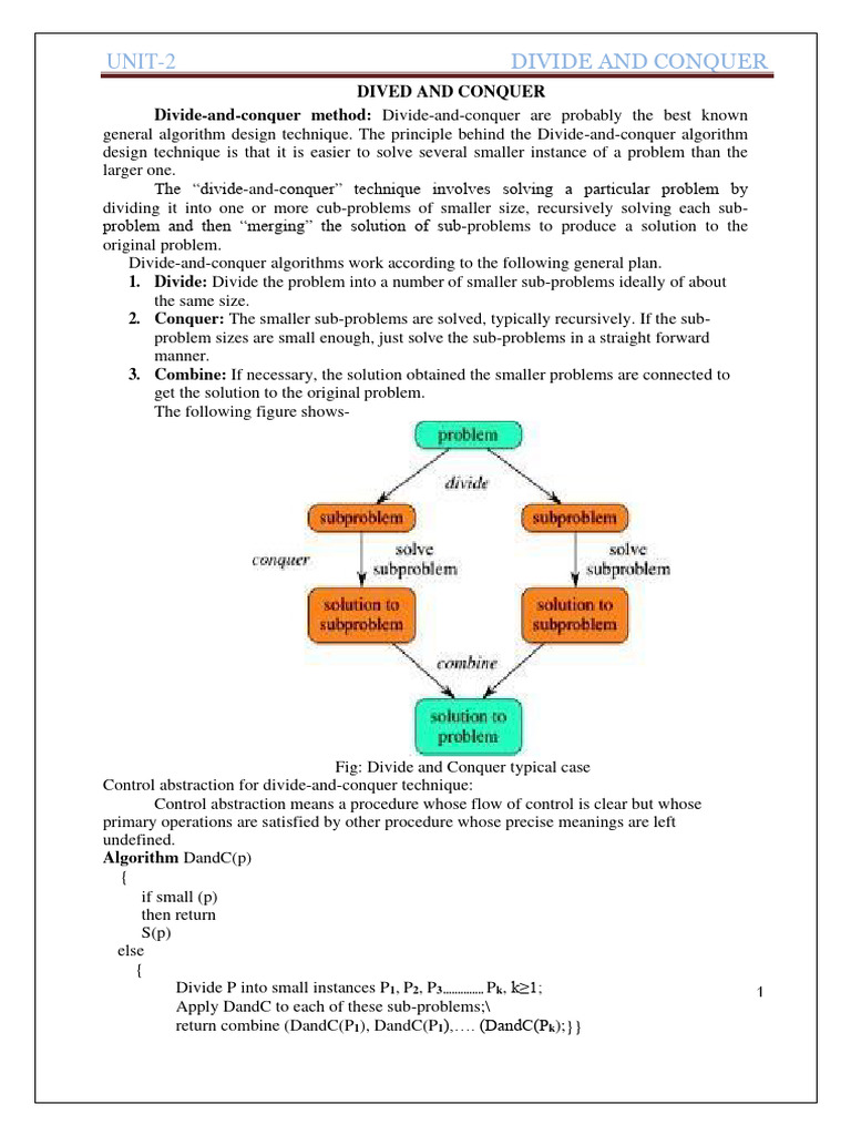 Daa Unit 2 Pdf Theoretical Computer Science Algorithms And Data Structures 