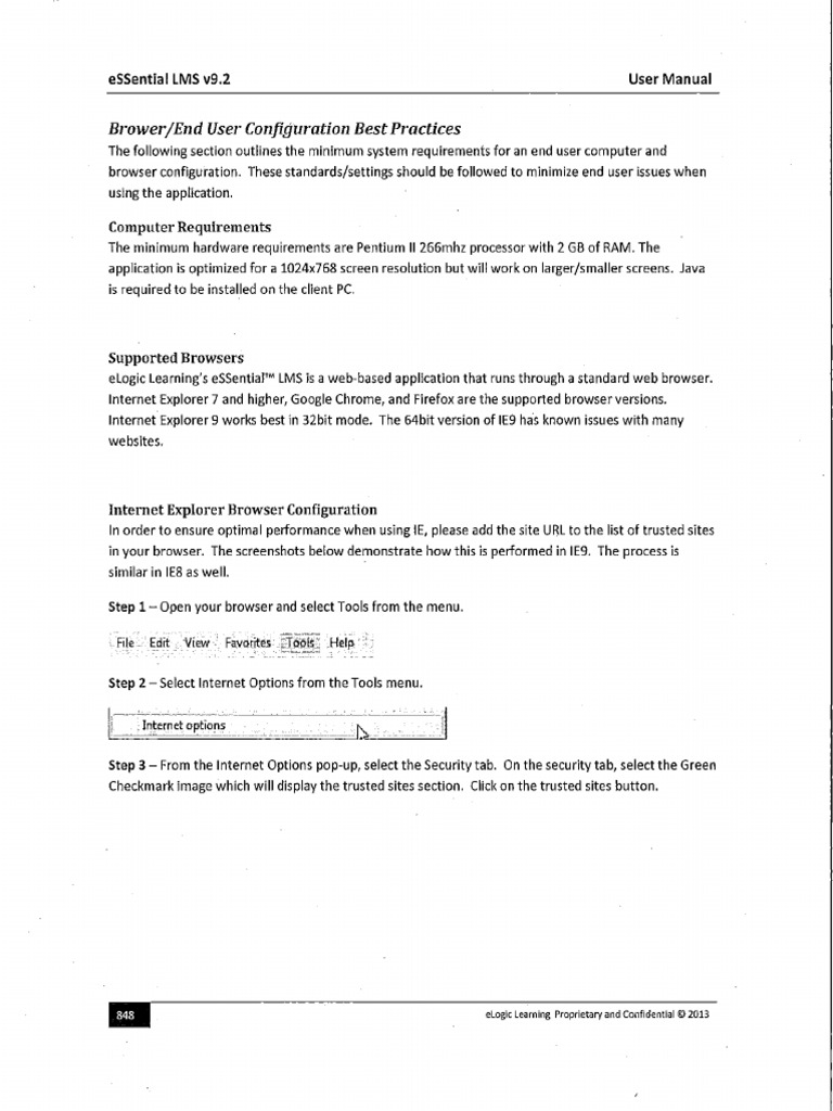 Workstation - Requirements - 2013e-Logic Learning | PDF