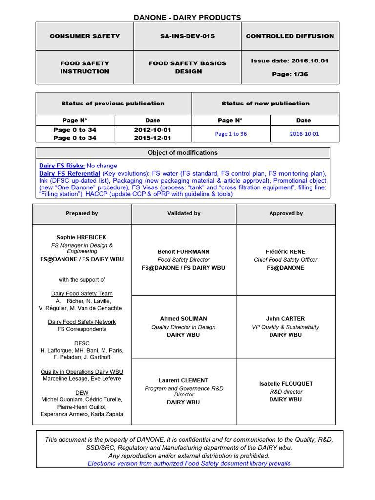 Sa Ins Dev 015 FSB Design | PDF | Food Safety | Packaging And Labeling
