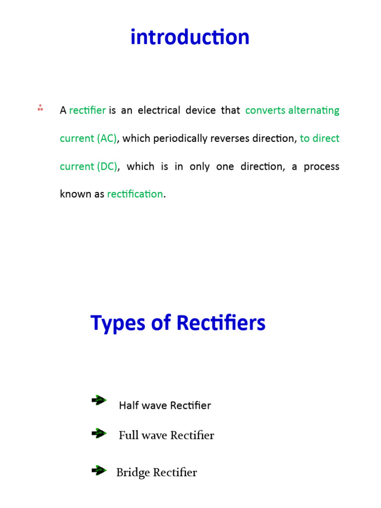 Rectifiers | PDF