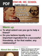 JC Act 3, Scene 2 - Notes | PDF | Mark Antony | Julius Caesar