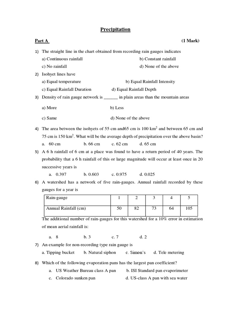 1 Precipitation | PDF | Drainage Basin | Precipitation