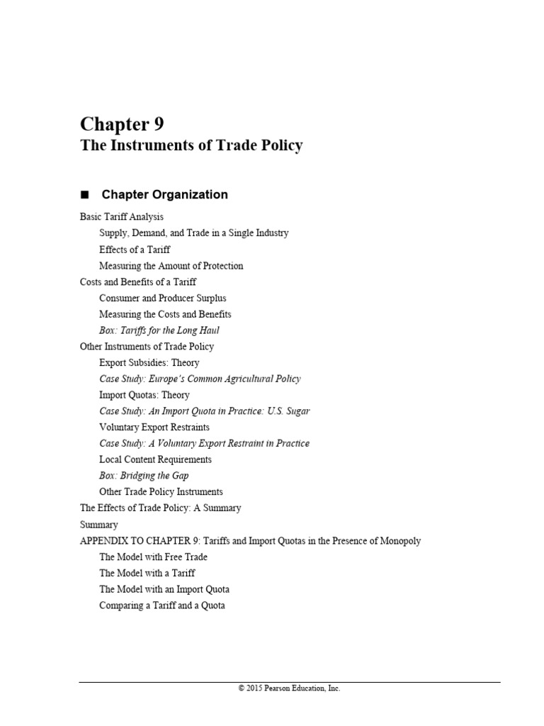 Trade Policy Instruments Explained | PDF | Tariff | Economic Surplus