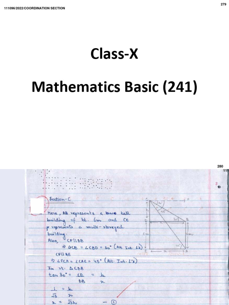 Mathematics Basic 241 | PDF