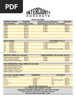 2024 Ready-Mix Concrete Price List | PDF | Fee | Concrete