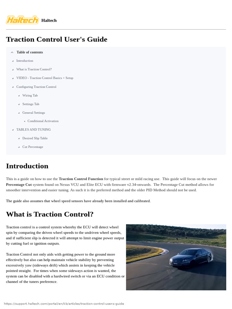 Traction Control User S Guide | PDF | Mechanical Engineering | Vehicle Parts