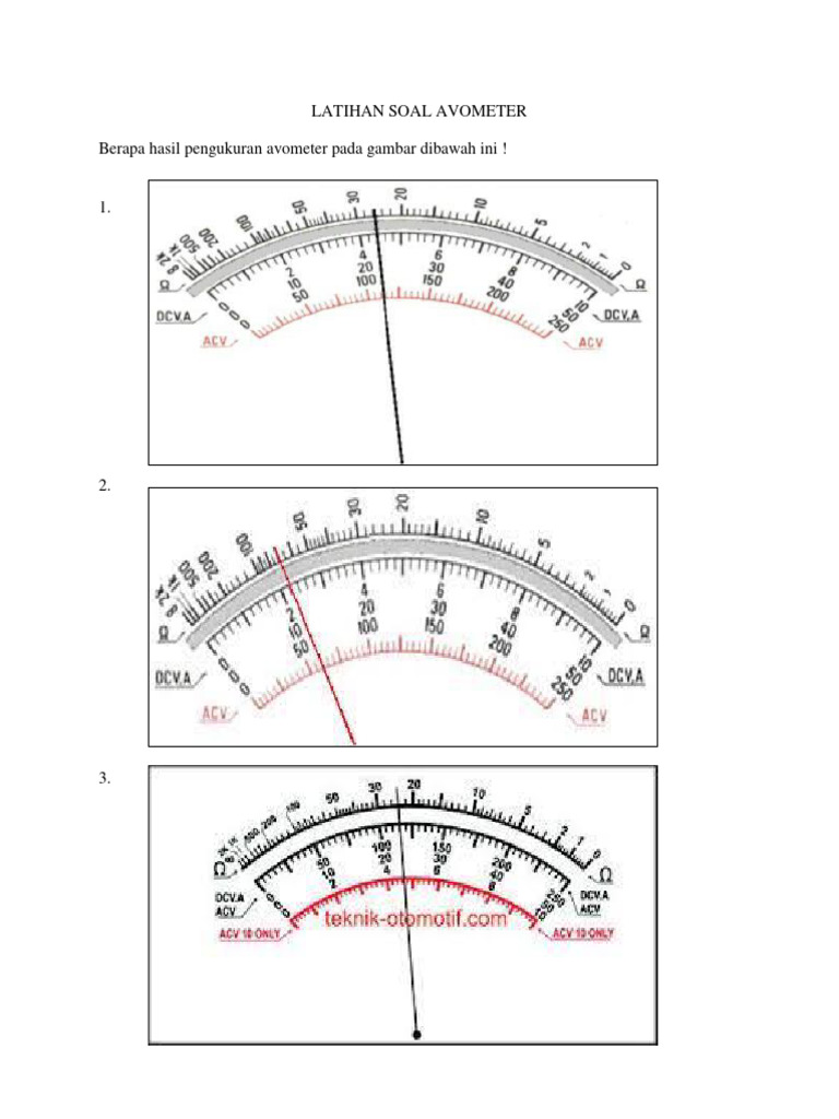 Latihan Soal Avometer | PDF