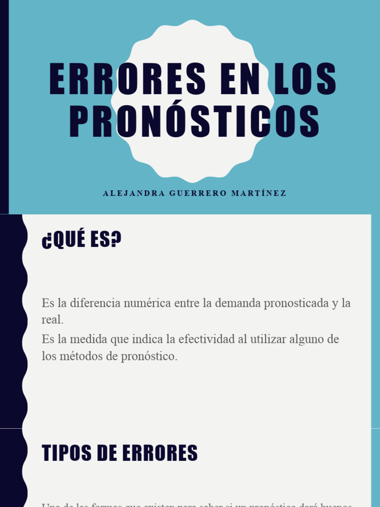 Errores en Pronósticos de Demanda | PDF | Fórmula | Error medio cuadrado