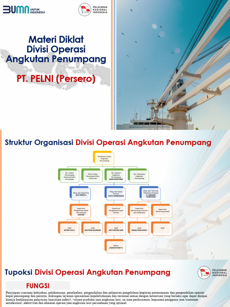 Struktur dan Tugas Divisi Operasi Pelni | PDF