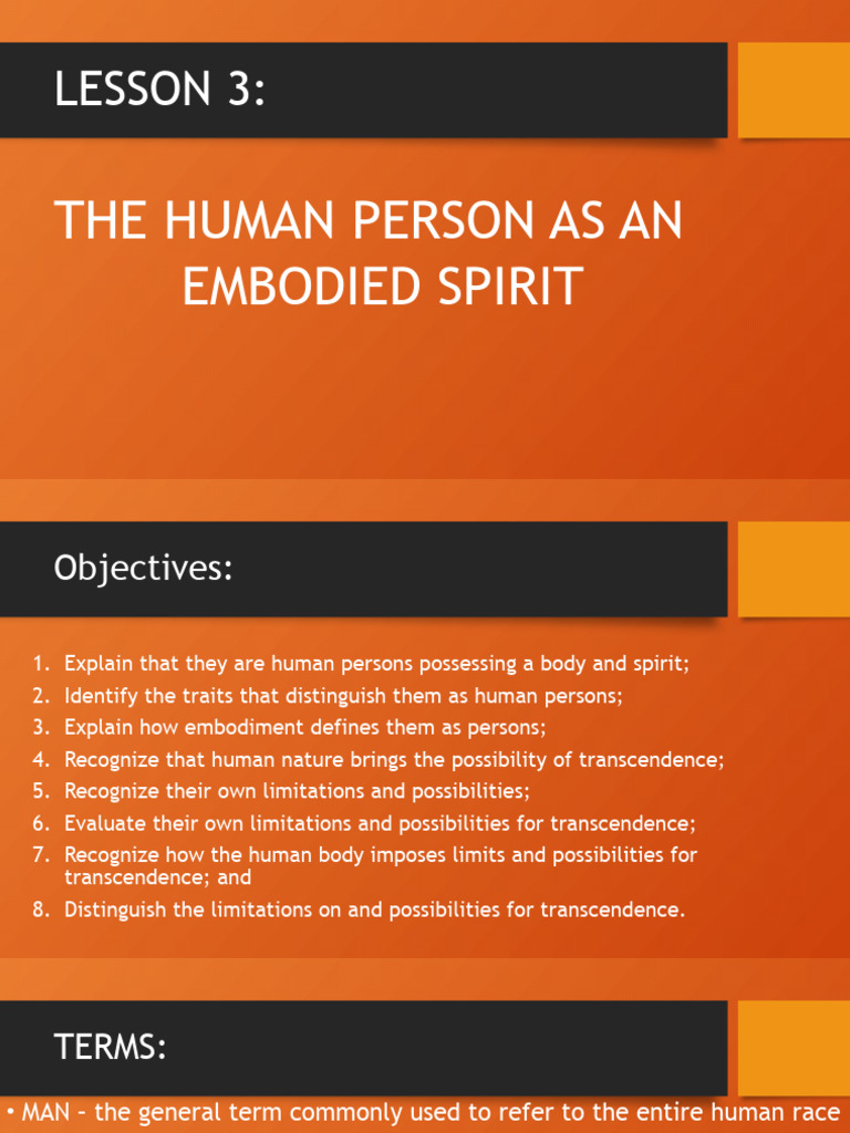L3.Embodied Spirit | PDF | Human | Transcendence (Philosophy)