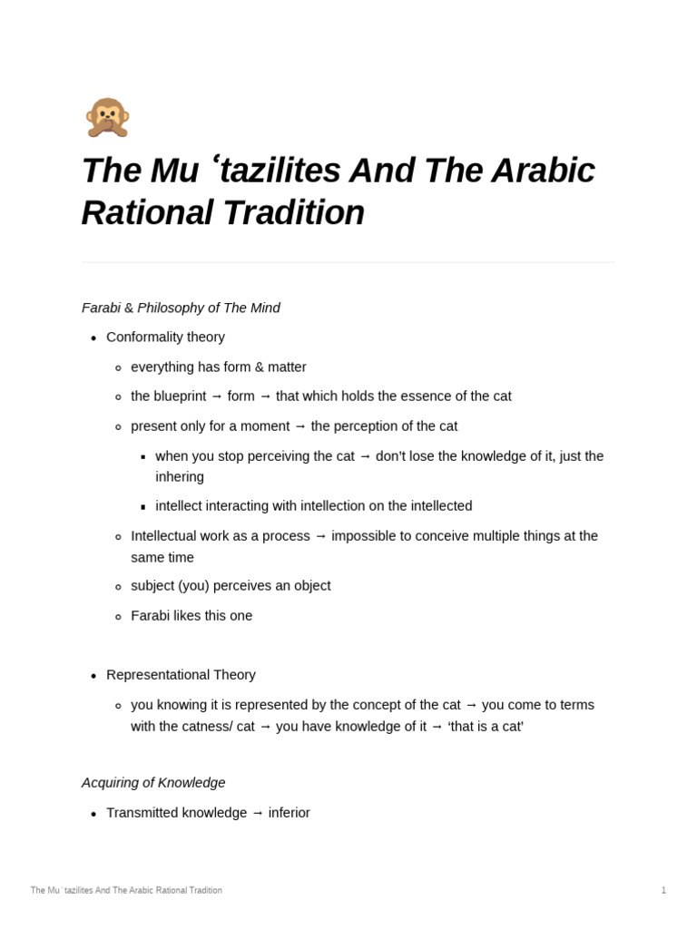 Mu'tazilites | PDF | Nous | Knowledge