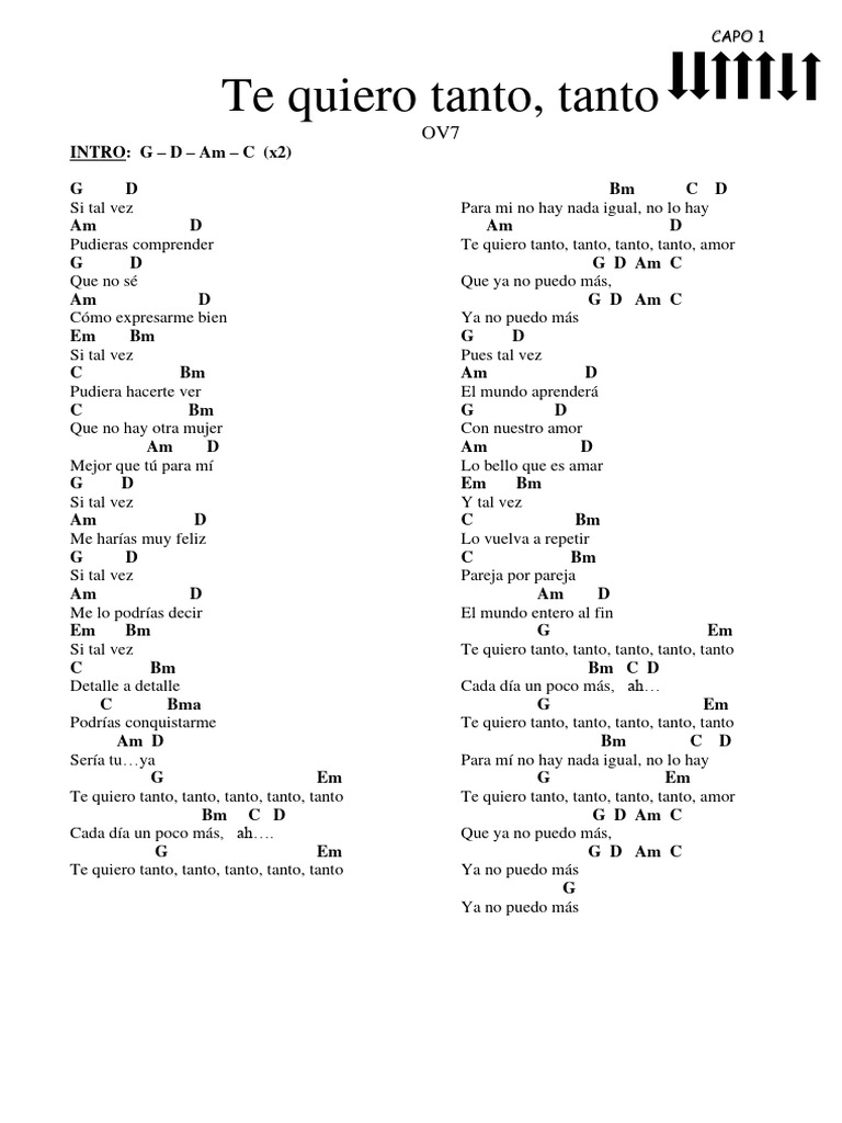 Te Quiero Tanto - OV7 | PDF