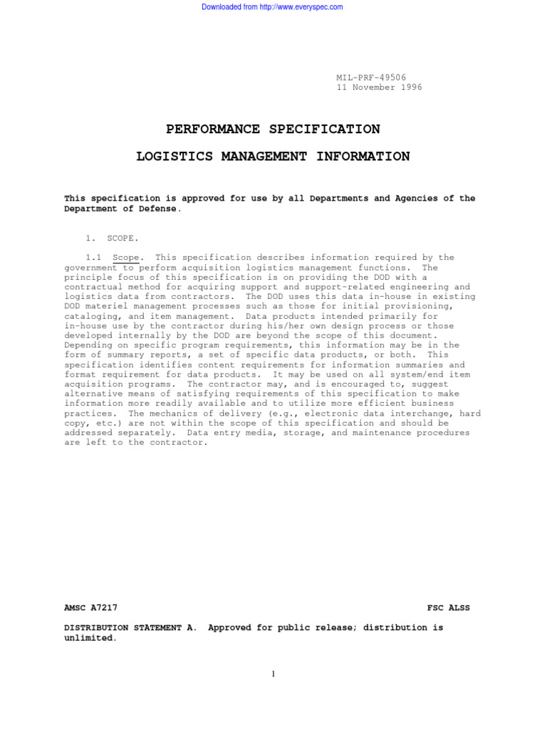 Mil PRF 49506 | PDF | Specification (Technical Standard) | Calibration