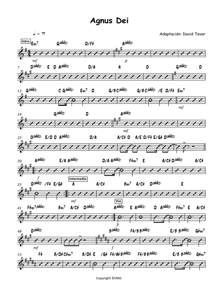 Agnus Dei - Partitura Completa | PDF