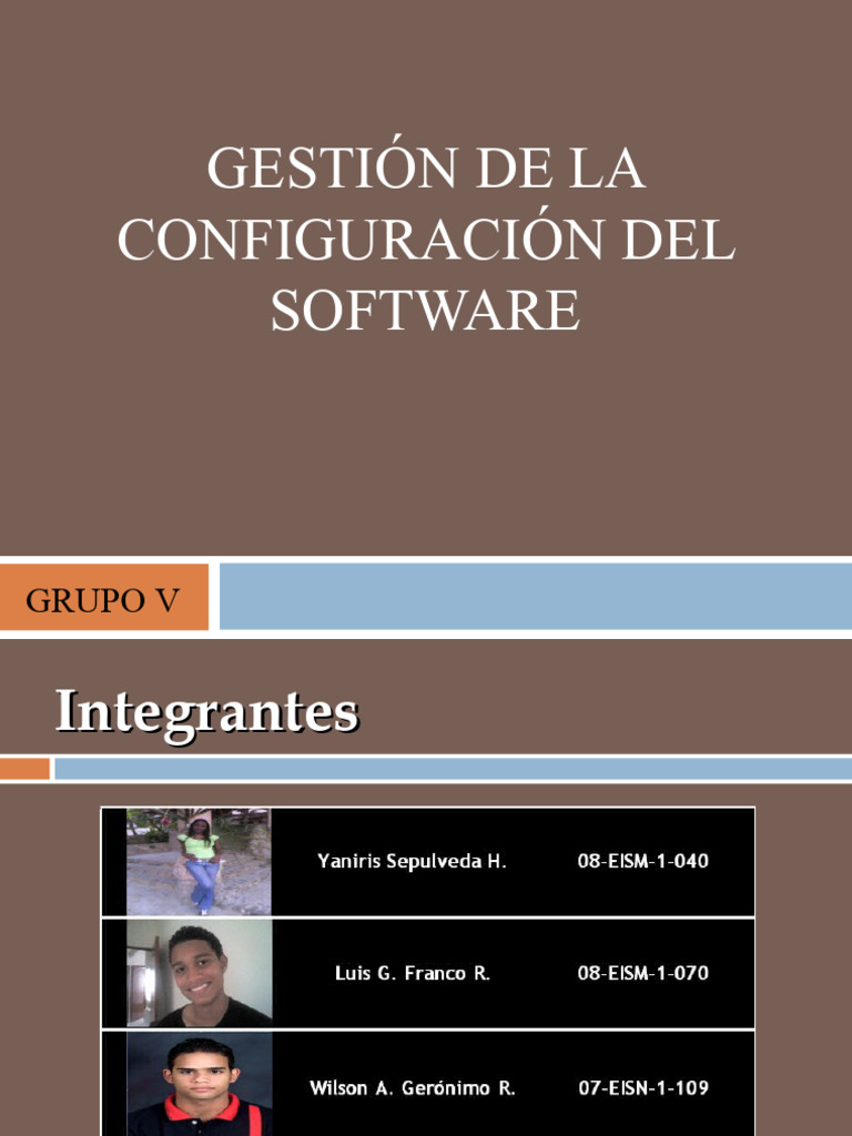 Vdocuments - MX Gestion de La Configuracion Del Software | PDF | Software | Control de versiones