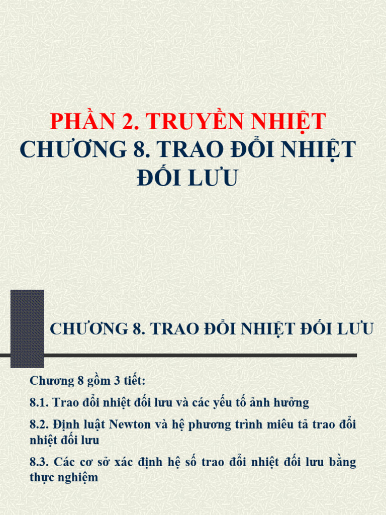 Chuong 8. Trao Doi Nhiet Doi Luu | PDF