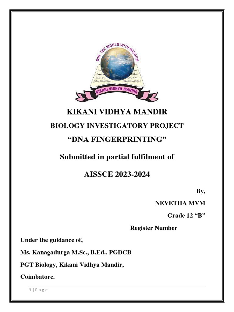 Bio Project-5 | PDF | Polymerase Chain Reaction | Microsatellite