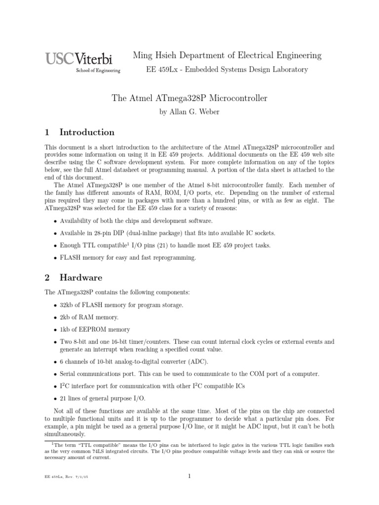 Atmega 328 Pdf Analog To Digital Converter Microcontroller