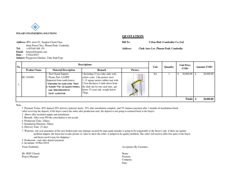 The Last Quotation of Tube Slide | PDF | Economies | Business